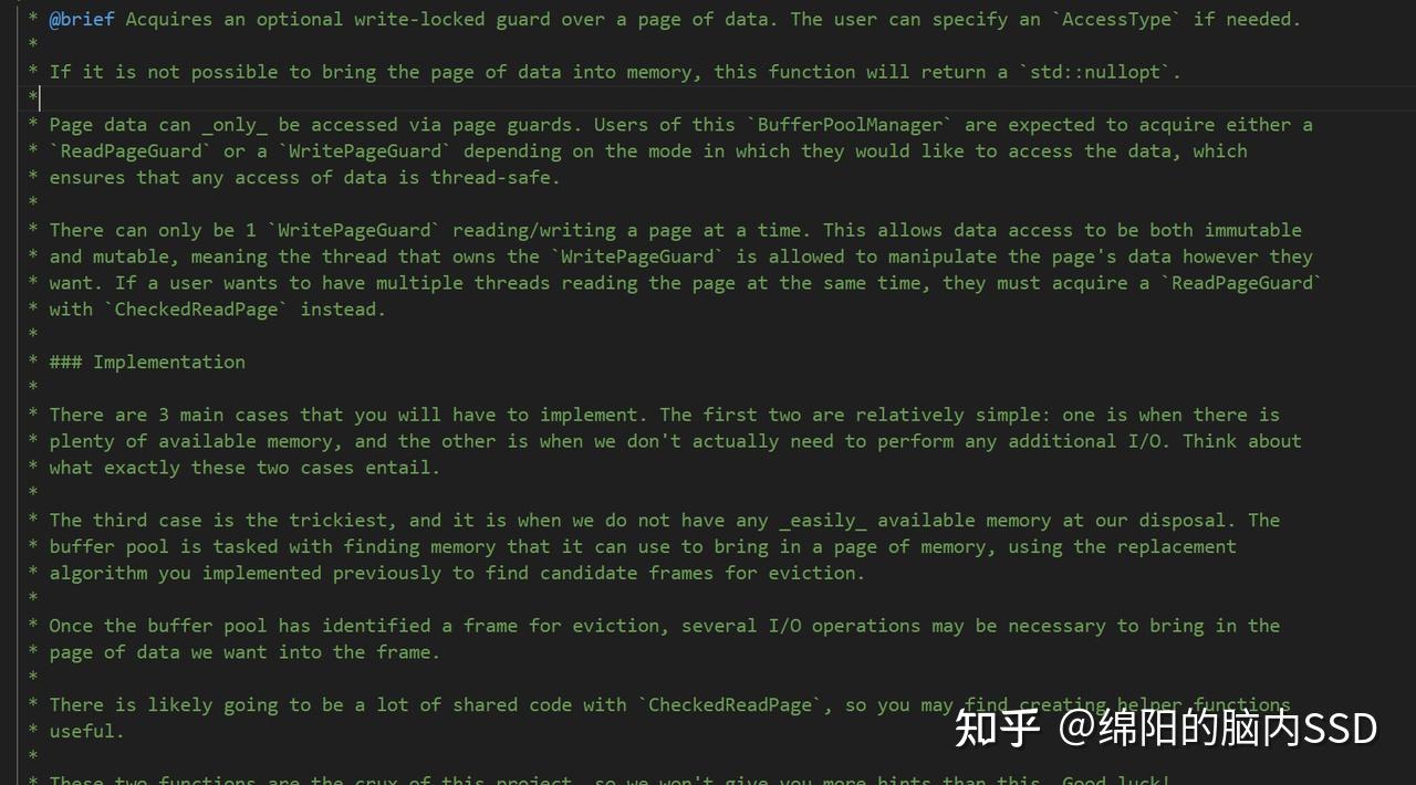 CMU15445-2024fall-project1踩坑经历 - 知乎