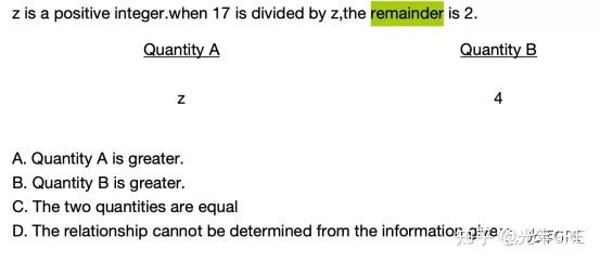 GRE数学中 “remainder”怎么做呢？ - 知乎
