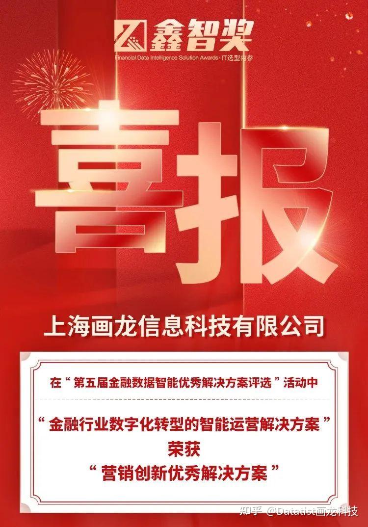 Datatist画龙科技荣获“2023鑫智奖·营销创新优秀解决方案” - 知乎
