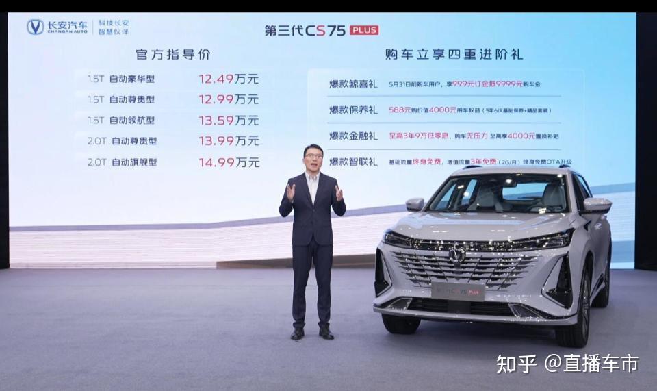 爆款再进阶，第三代CS75PLUS正式上市，12.49万元起 - 知乎