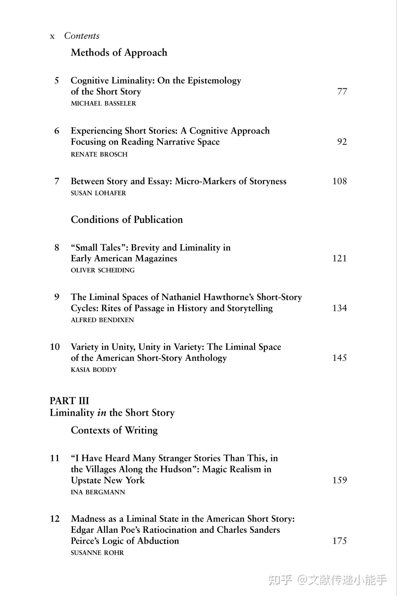 Liminality and the Short Story: Boundary Crossings in American ...