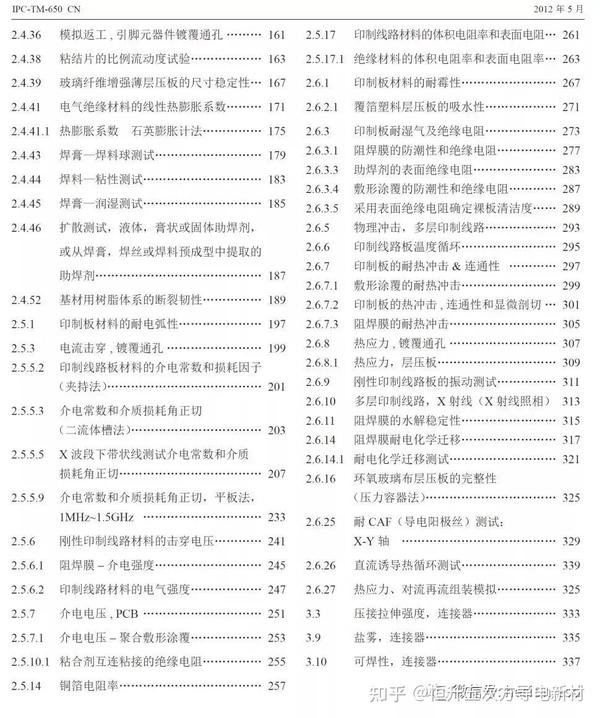 IPC-TM-650-CN 测试方法手册中文版 - 知乎