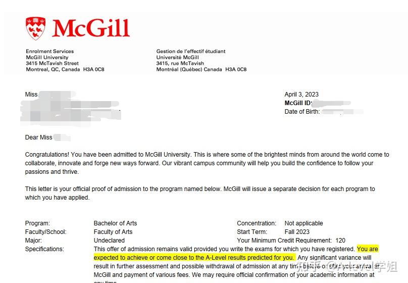 A-level考生的她加拿大申请“大获全胜”，麦吉尔、UBC、多大、麦克马斯特offer拿到手软！ - 知乎