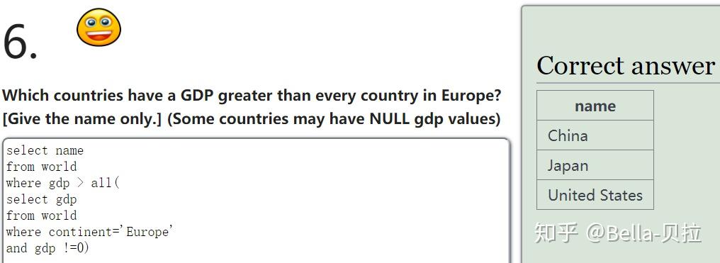 sqlzoo练习5(含答案)：select within select（子查询） - 知乎