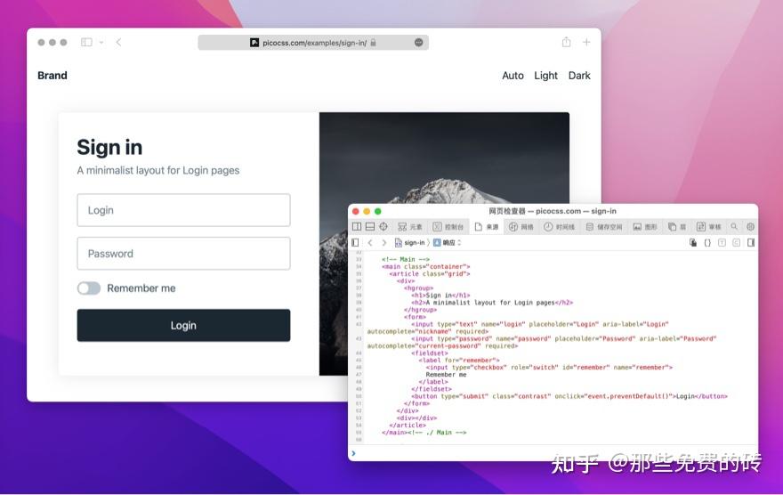 Pico.css - 简单优雅的纯 CSS 开源 UI 框架，用原始的 HTML 元素标签来做界面 - 知乎