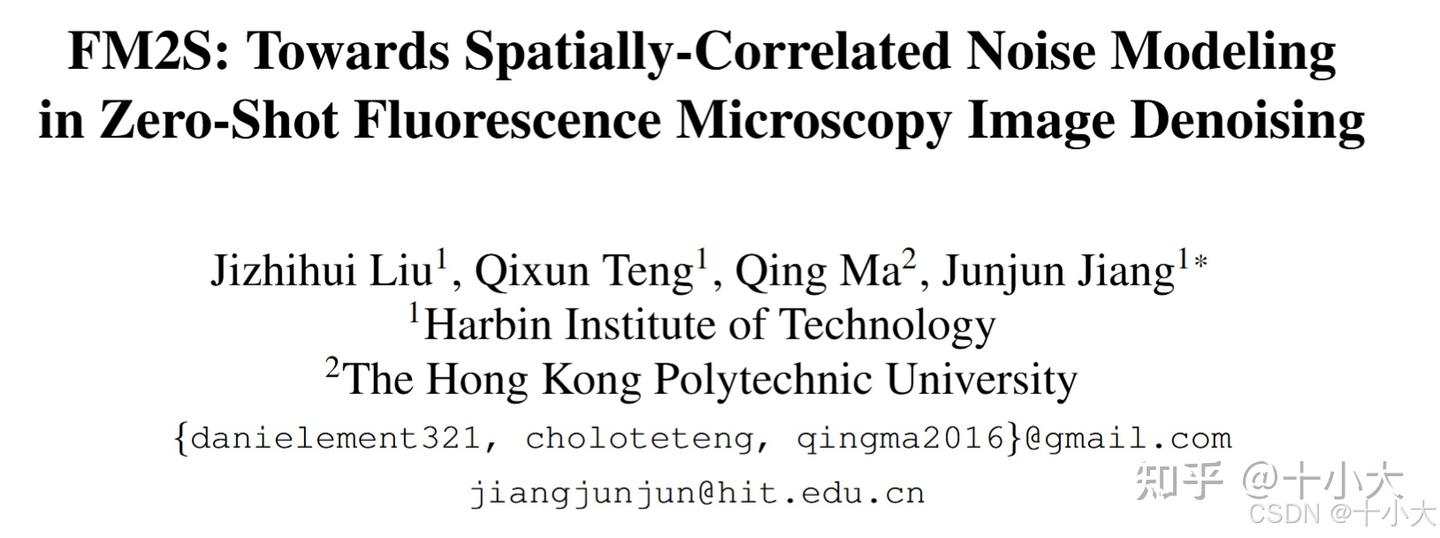 arXiv 2025 | FM2S：力大砖飞！荧光显微图像零样本自监督去噪新方法！ - 知乎