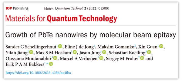 IOP Science：分子束外延生长PbTe纳米线 - 知乎