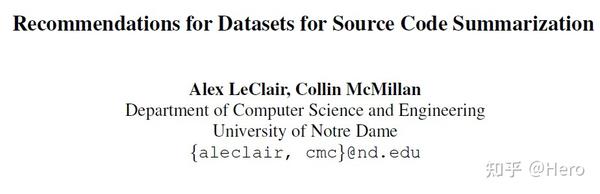 Code Summarization论文总结1 - 知乎