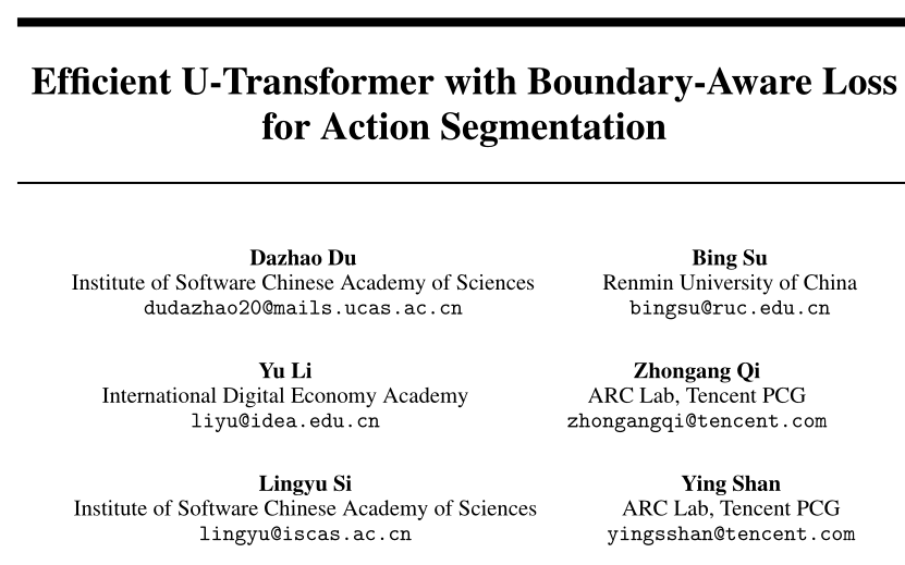 《U-Transformer》软件所&人大&腾讯提出第一个动作分割领域的纯Transformer结构，通过U型Transformer结构实现高效的动作分割！ - 知乎