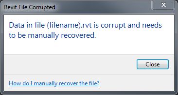 在 Revit 中打开文件.rvt 中的数据已损坏，需要手动恢复”？ - 知乎