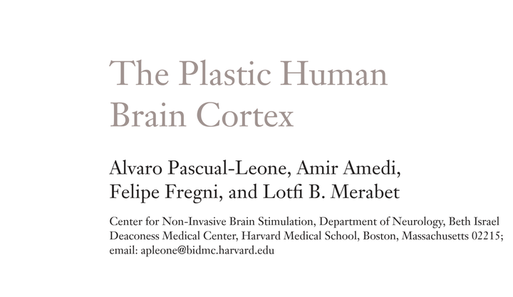 The Plastic Human Brain Cortex翻译稿Part1 - 知乎