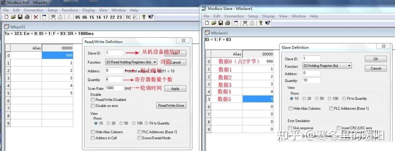 Modbus poll和Modbus Slave使用心得 - 知乎