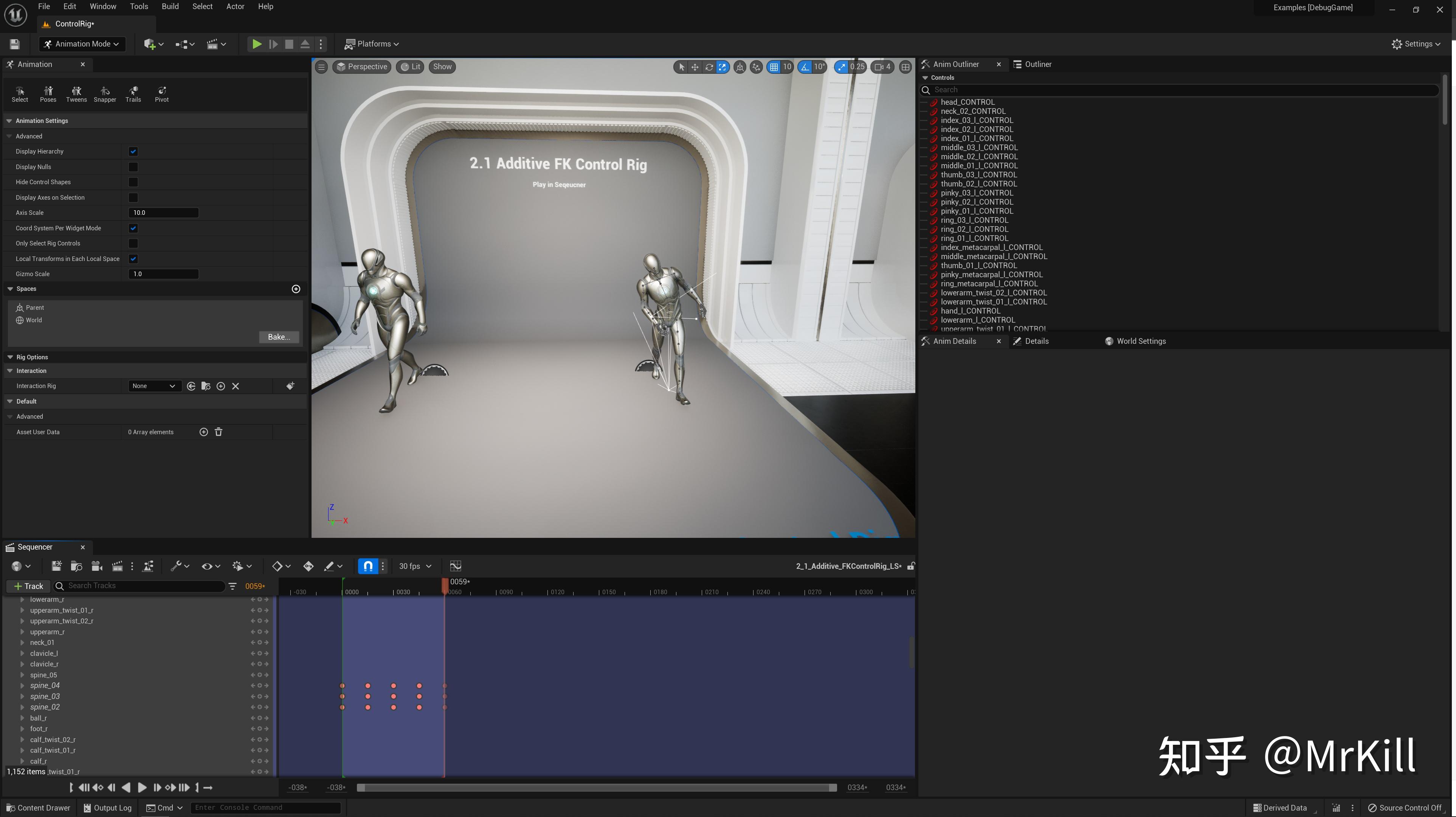 游戏引擎应用-Unreal Engine内容示例之Control Rig分析（二） - 知乎
