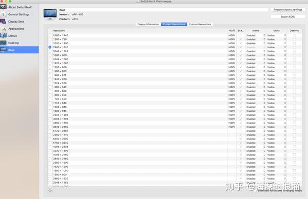 SwitchResX for Mac(屏幕分辨率修改工具) - 知乎