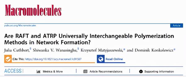 《大分子》RAFT和ATRP是形成聚合物网络的可互换聚合方法吗？ - 知乎