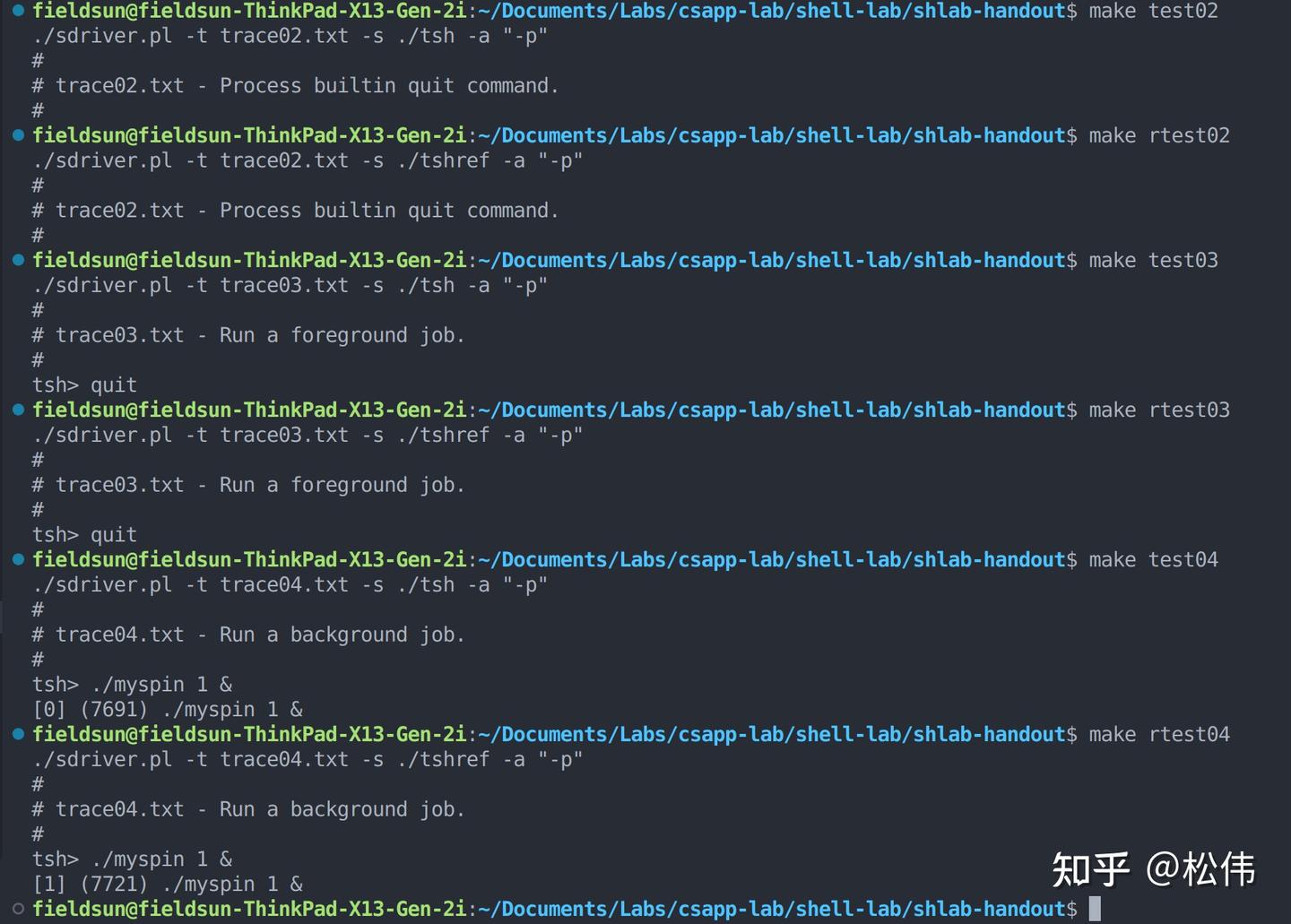 实验四：Shell-Lab（上） - 知乎