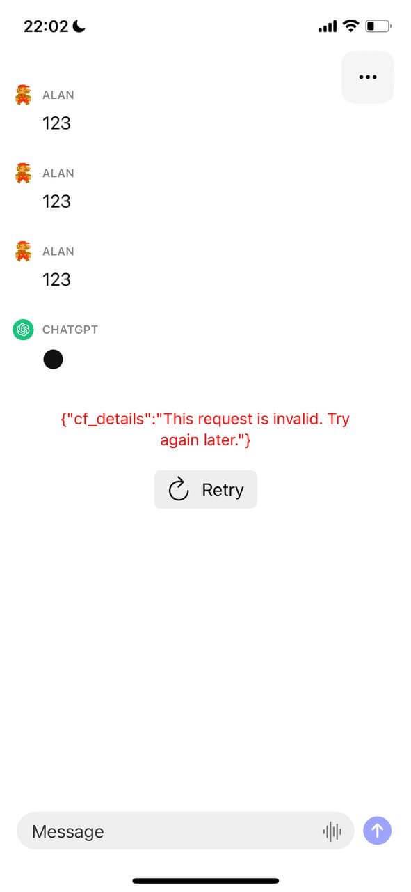 OpenAI客户端出现This request is invalid.Try again later.提示的解决办法 - 知乎