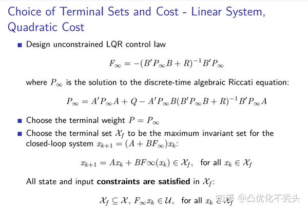 【Linear MPC入门】Model Predictive Control Algorithm, Feasibility and Stability - 知乎