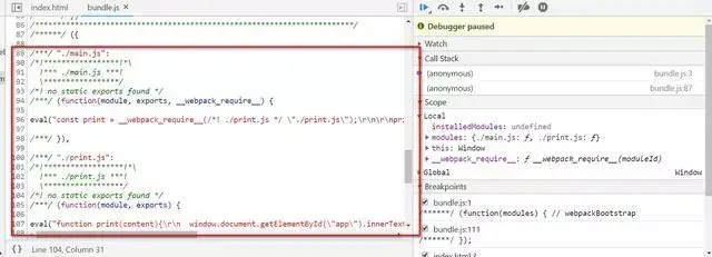 webpack最简单的入门教程里bundle.js之运行单步调试的原理解析 - 知乎
