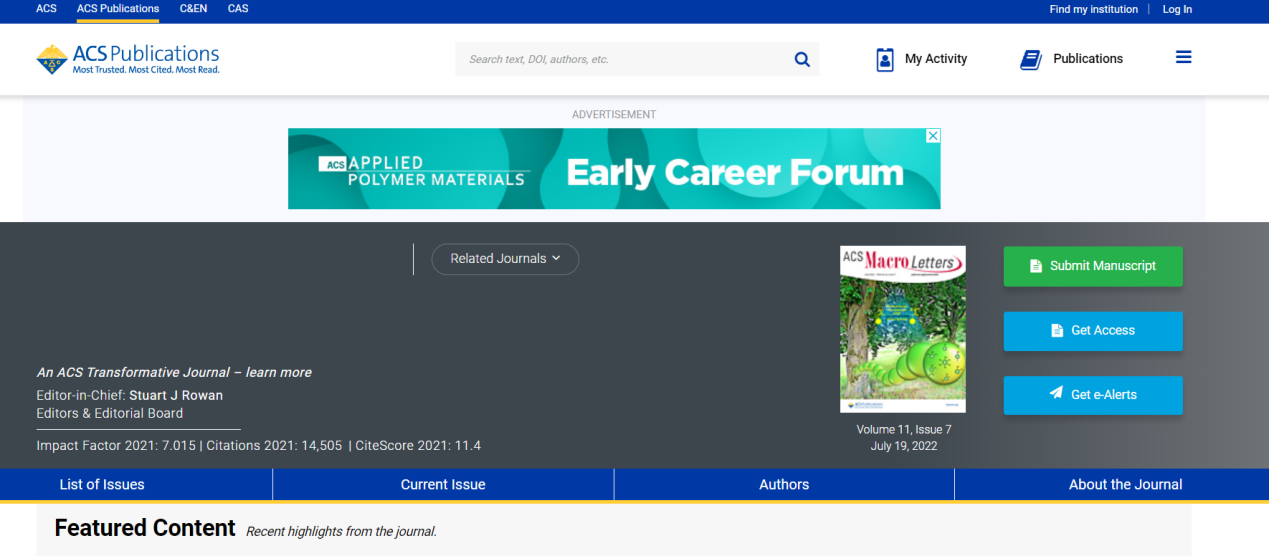 高分子化学顶级期刊有哪些？ - 知乎