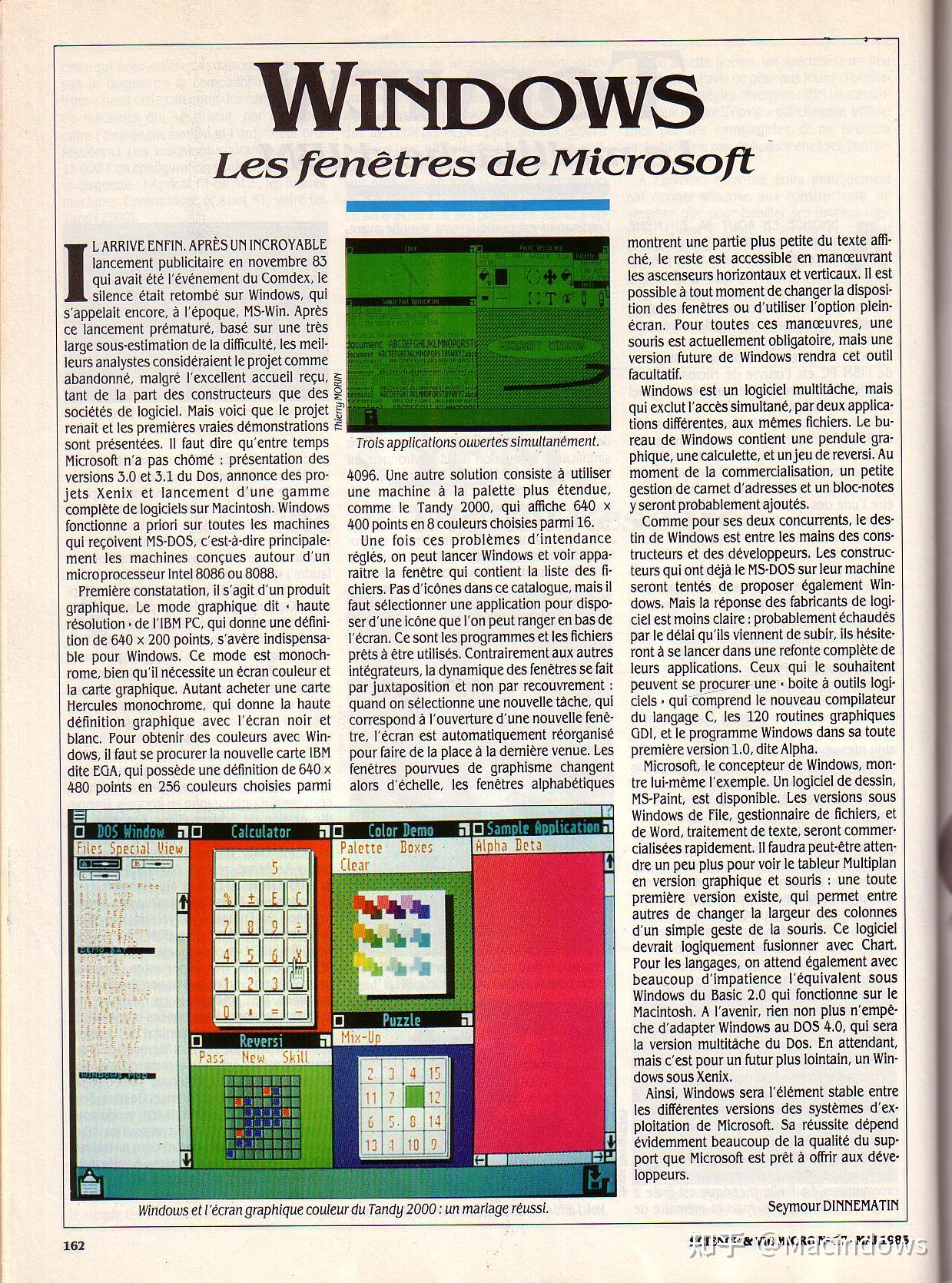 Windows 1.0开发历程和程序集 - 知乎
