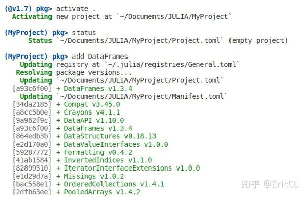 Julia新建项目和激活项目 - 知乎