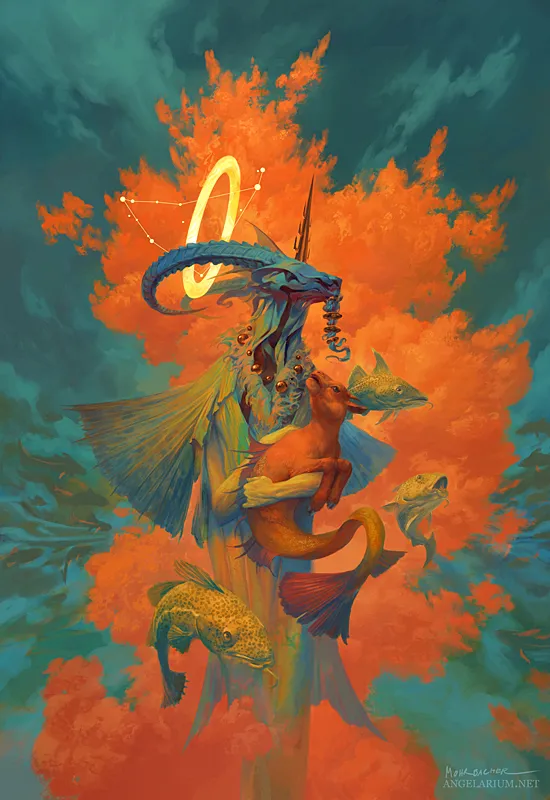 艺术鉴赏丨心生敬畏！概念画师Peter Mohrbacher细腻笔触下的天使众神相！ - 知乎