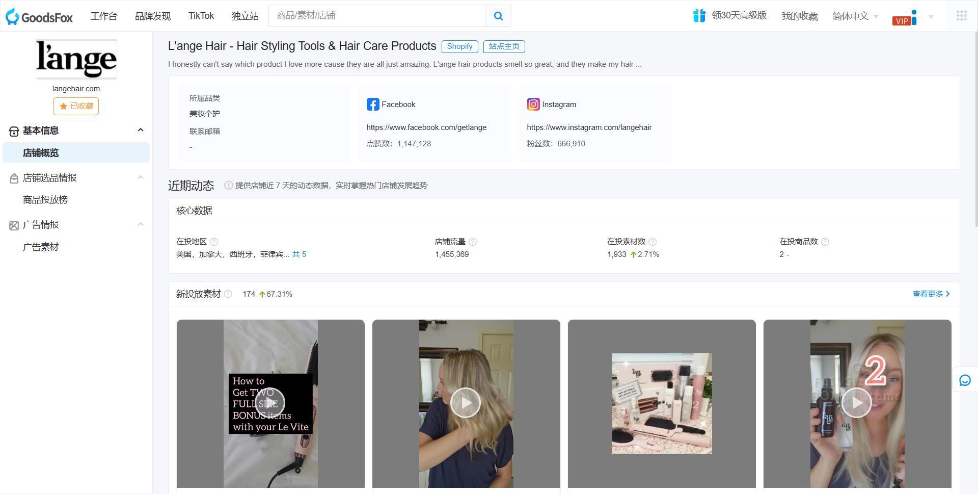 美妆假发L’ange Hair、美牙Hismile上榜！独立站美妆品类投放TOP榜单，美妆品类独立站排行（2023.8.9）-GoodsFox - 知乎