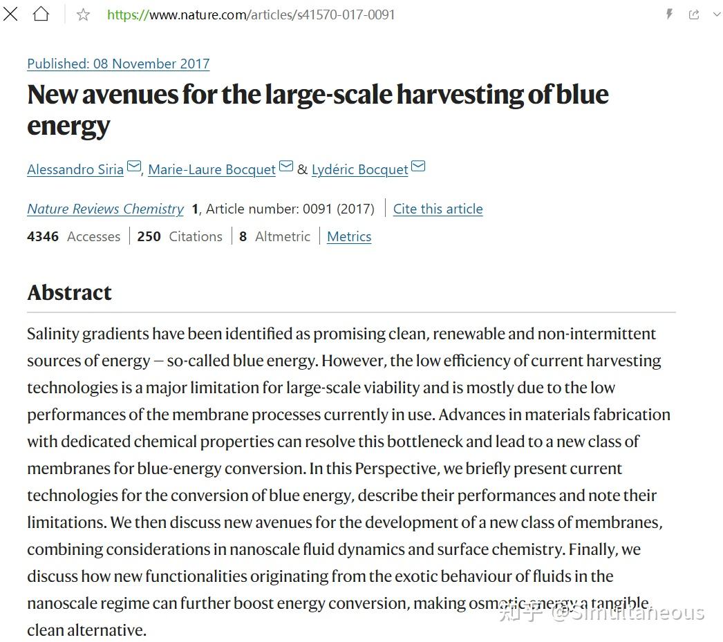 Osmotic energy conversion power plant 渗透能转换发电 双语 - 知乎
