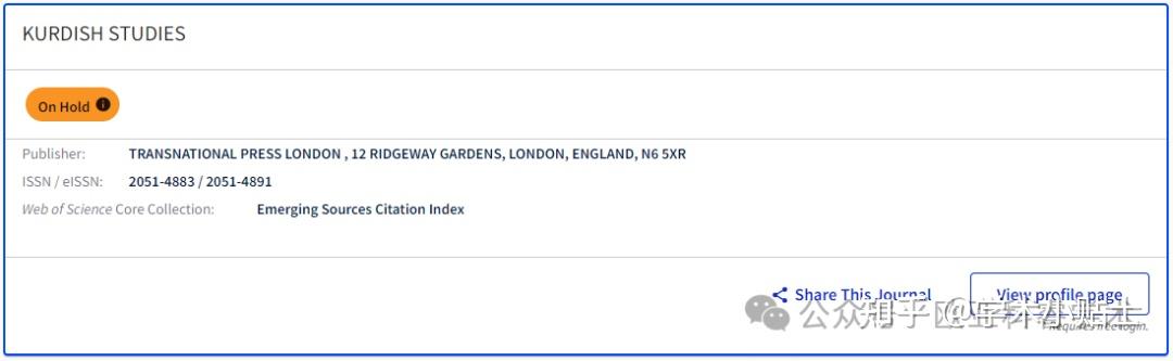 「On Hold」期刊合集，共14本SCI/SSCI/ESCI，你踩雷了吗？ - 知乎