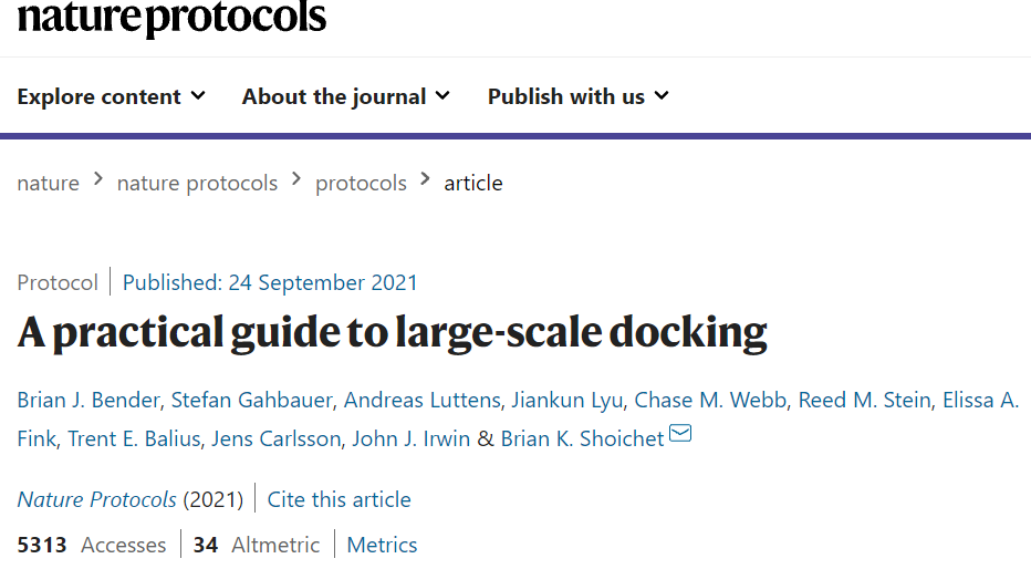 Nature Protocols | 大规模对接的实用指南 - 知乎