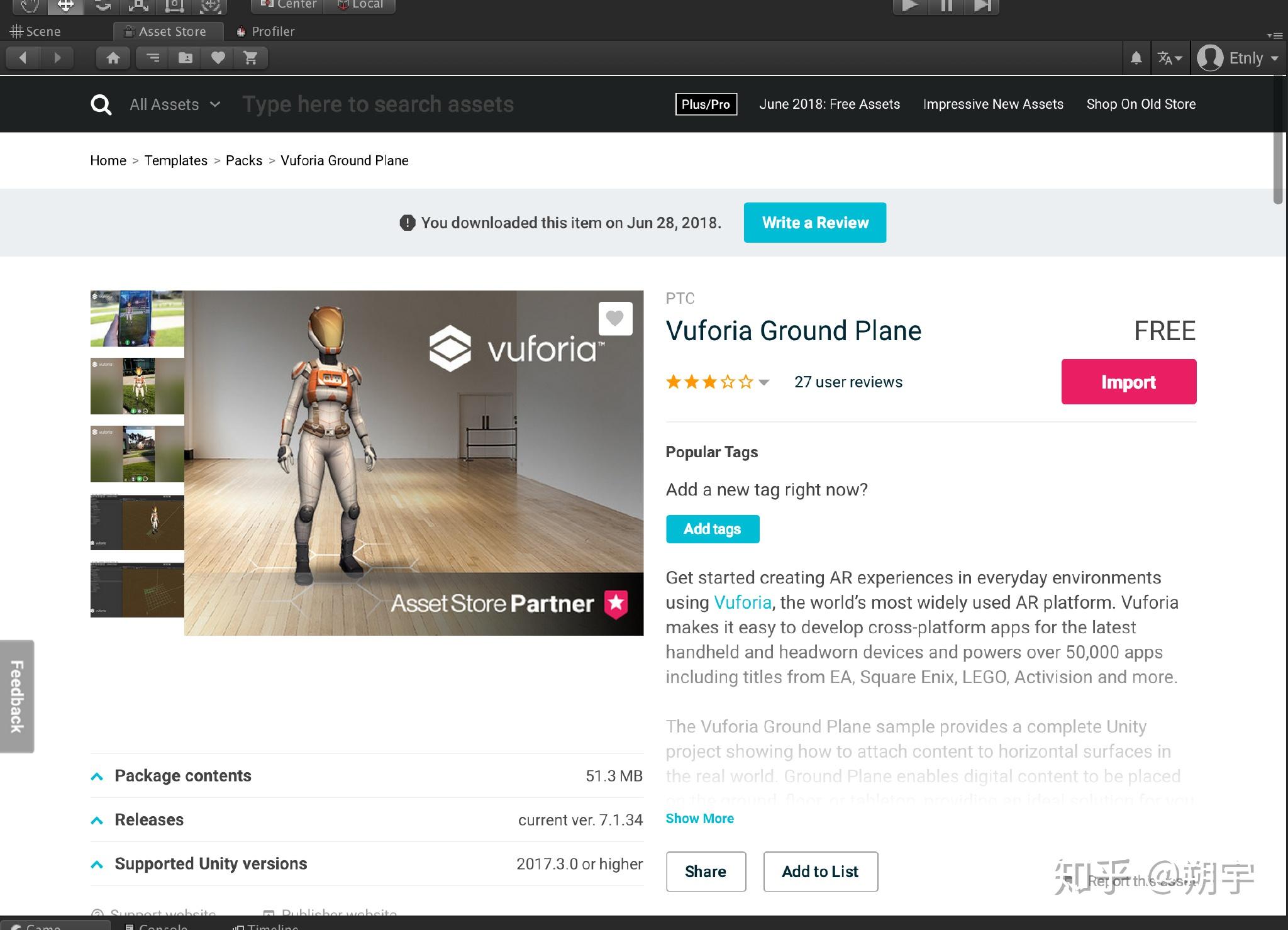 UnityAR系列（二）——AR插件Vuforia入门 - 知乎
