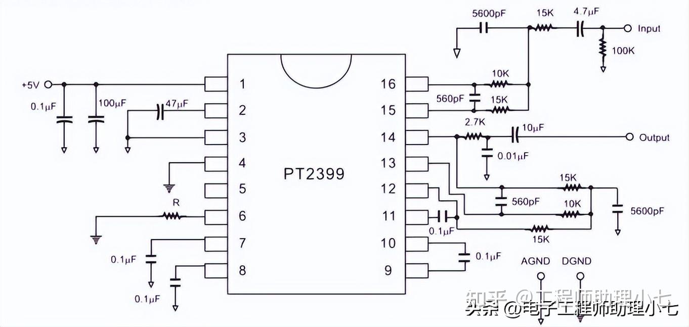 还搞不懂PT2399 是什么芯片？看这一文，引脚图+参数+工作原理 - 知乎