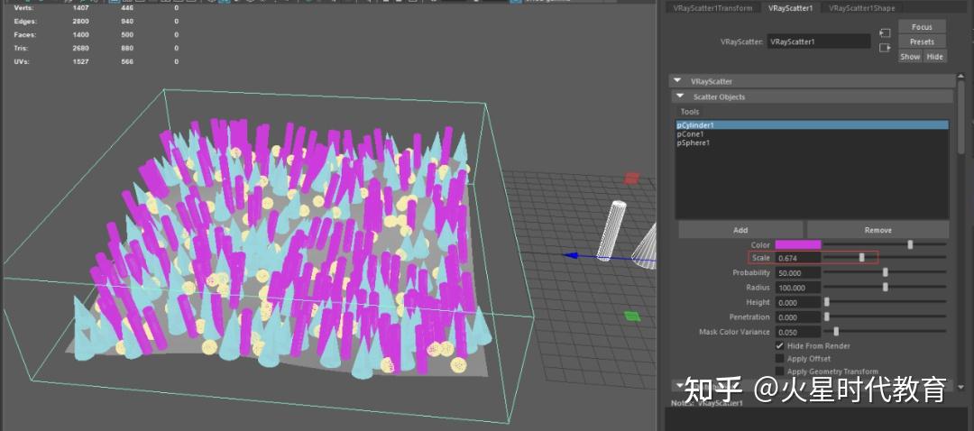 MAYA | VRay Scatter 散布基础 - 知乎