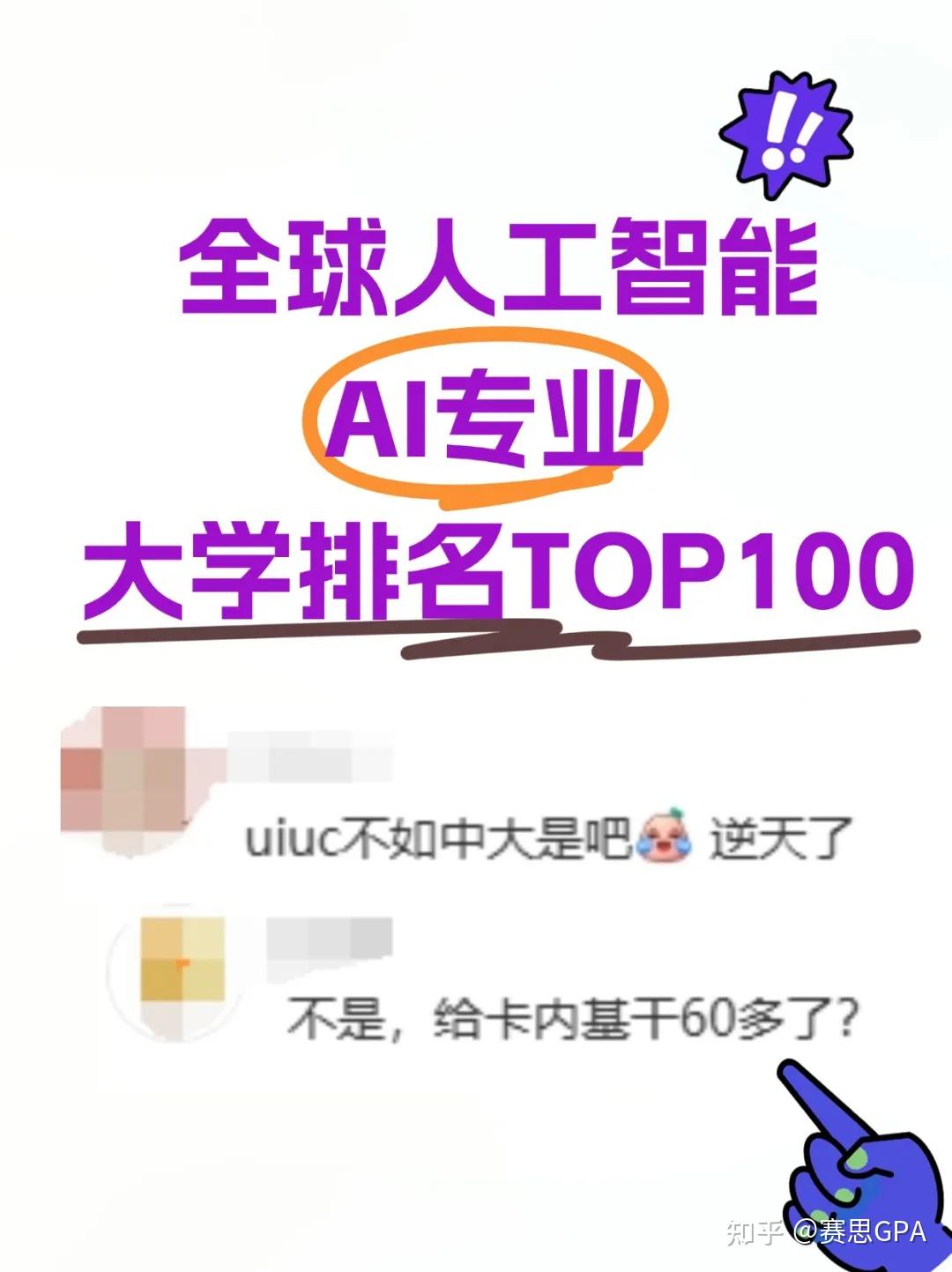 AI人工智能“王炸”专业全球TOP100大学排名发布！谁最能打？ - 知乎