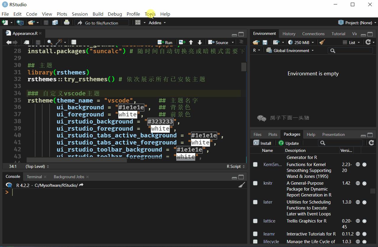 RStudio设置选项（全）——4.Appearance - 知乎