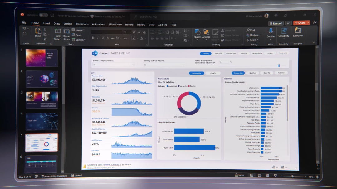 微软宣布：PowerBI 已经与 Office 整合，一切更简单，变革又来了，PPT动态看板不是梦！ - 知乎