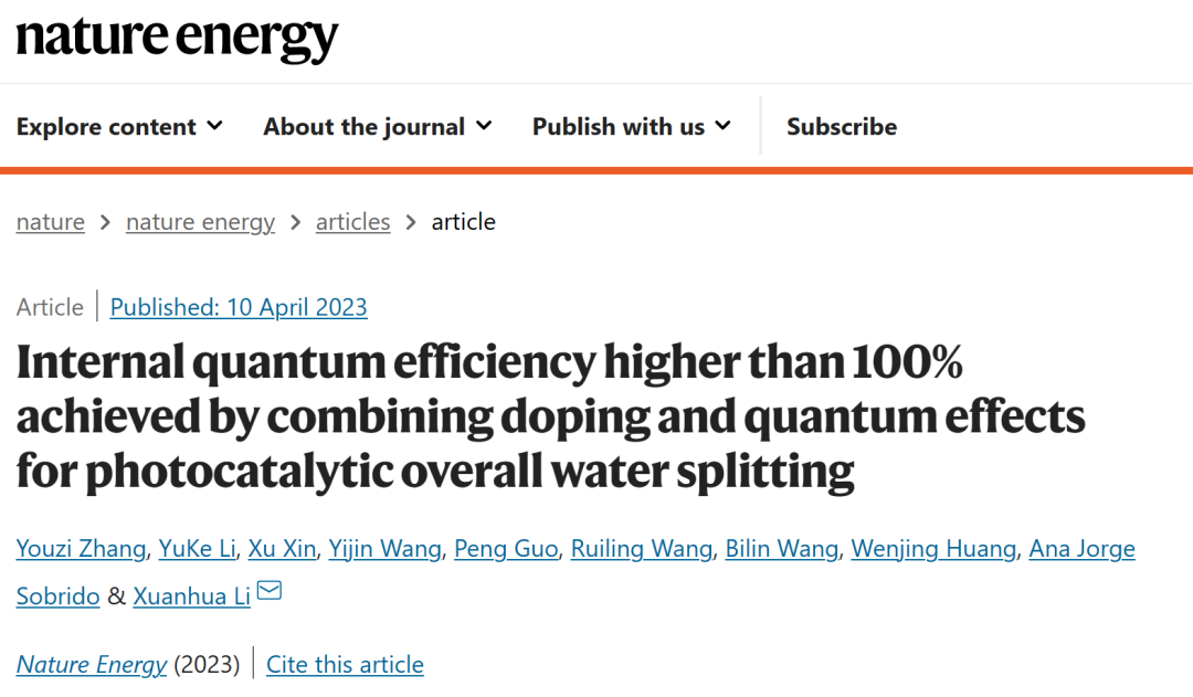 西北工业大学李炫华Nature Energy-光催化制氢 | 多激子效应 - 知乎