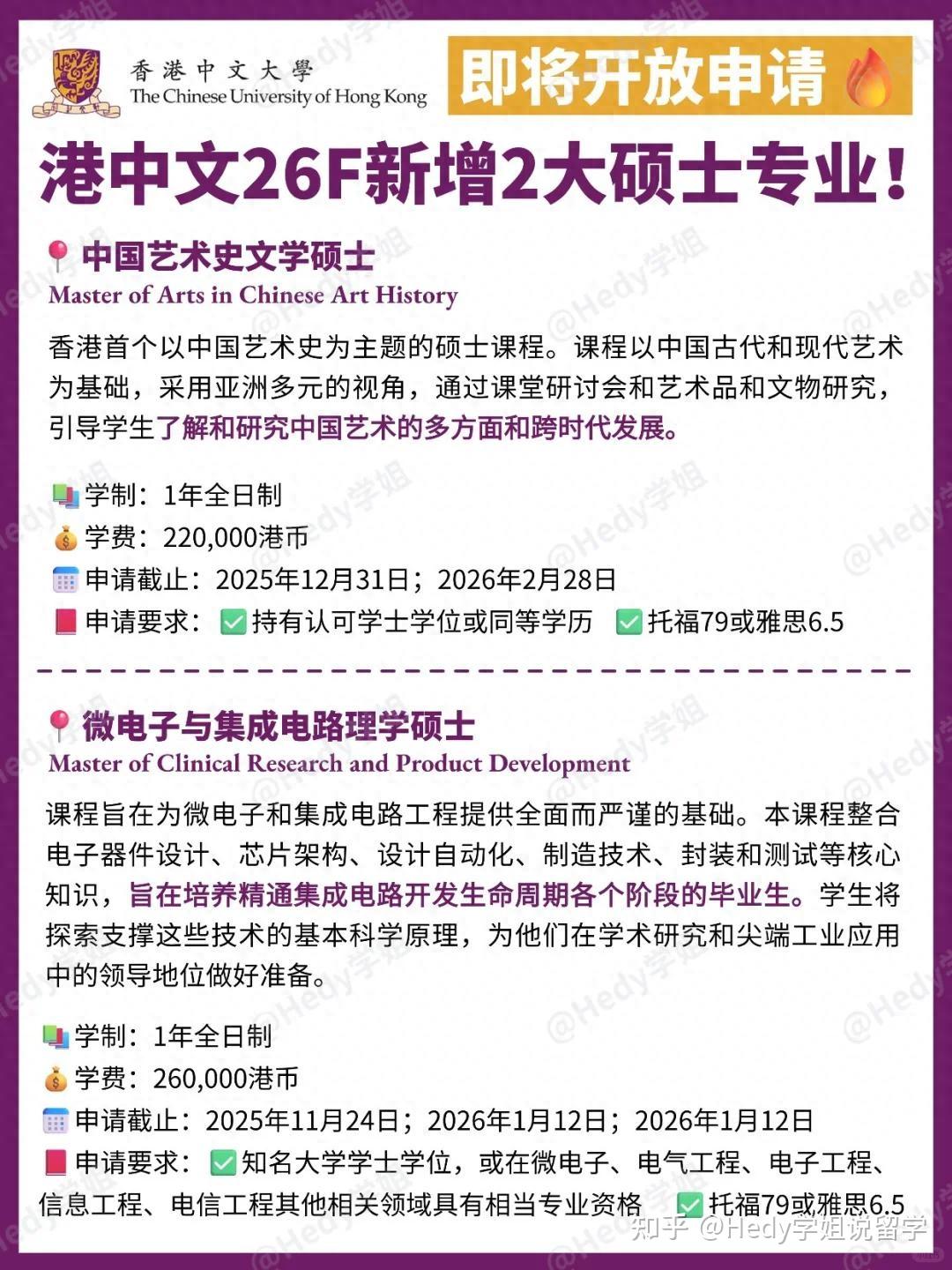 港中文26fall新硕士专业：开完文社科！开工科！ - 知乎