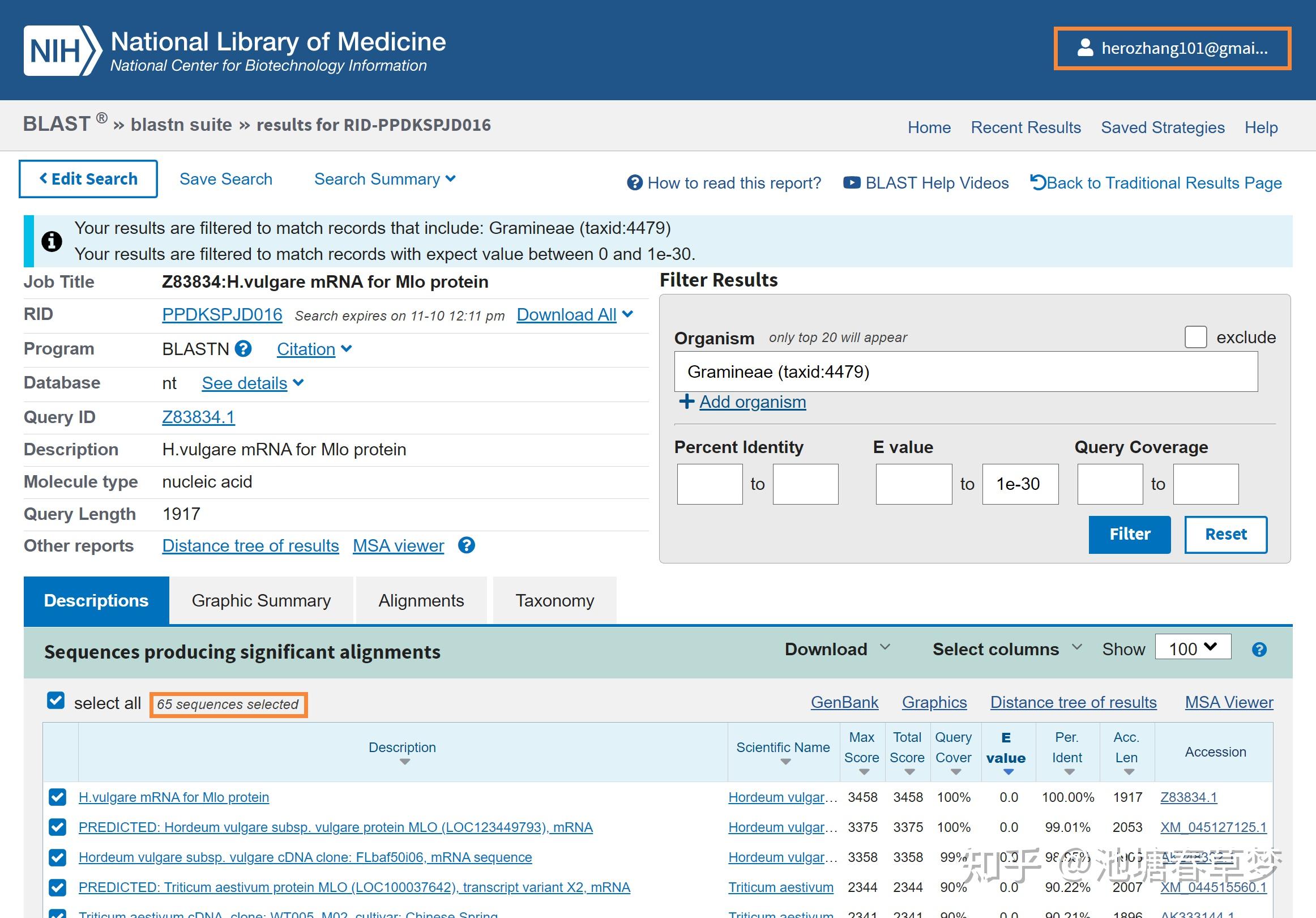初探BLAST ——生信原理第二次实验报告（华农） - 知乎