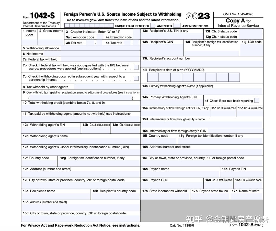 什么是1042-S表格？如何在加拿大纳税申报中报告它？ - 知乎
