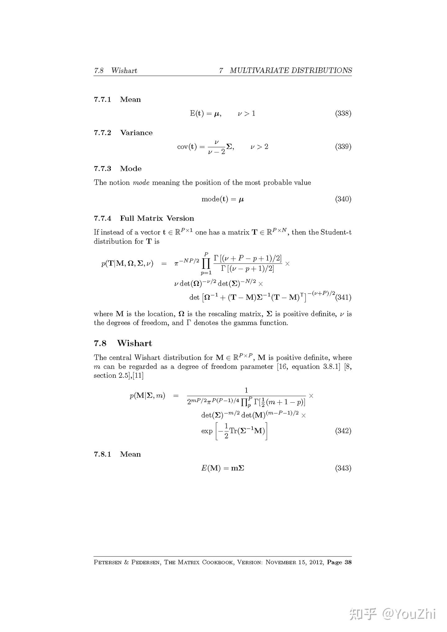 矩阵微积分公式查表(The Matrix Cookbook) - 知乎