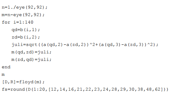 数学建模实验小练习（五）（MATLAB求解最短路） - 知乎