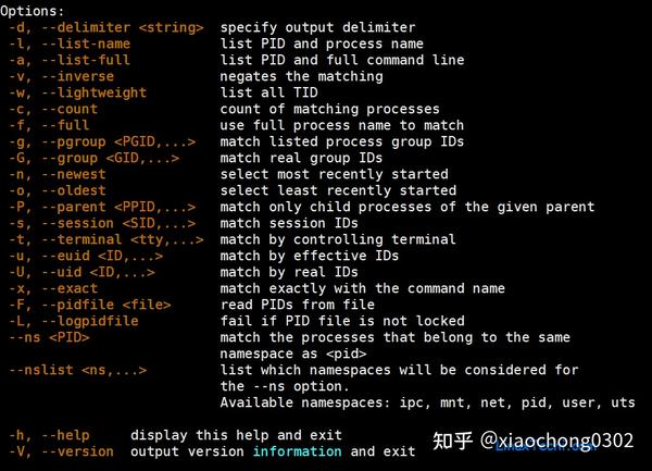 linux pgrep 和 pkill 命令使用教程 - 知乎