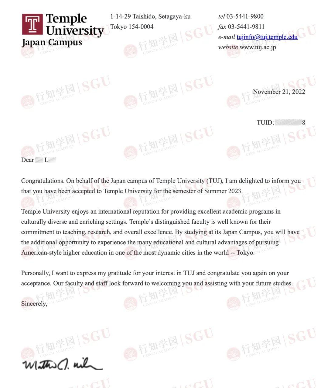 SGU合格 | 天普大学OFFER+2！ - 知乎