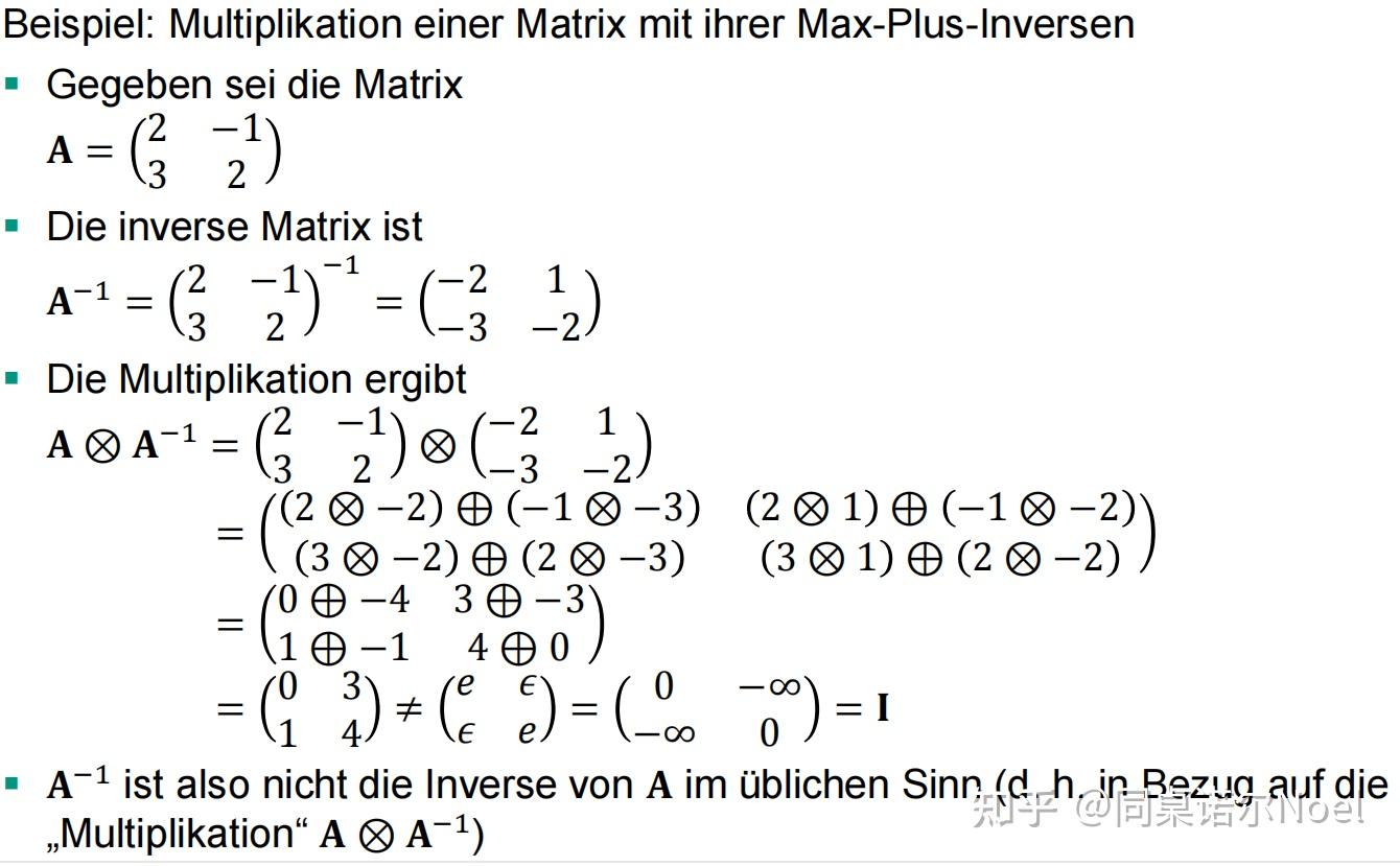 Max-Plus-Algebra极大加代数（一）——极大加代数的结构 - 知乎