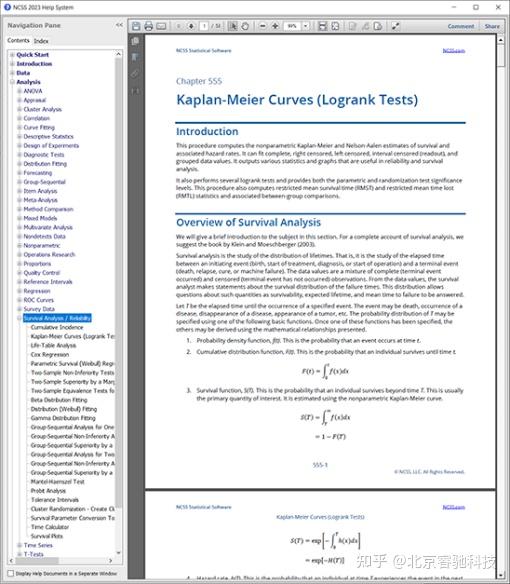 NCSS 统计分析软件 - 知乎