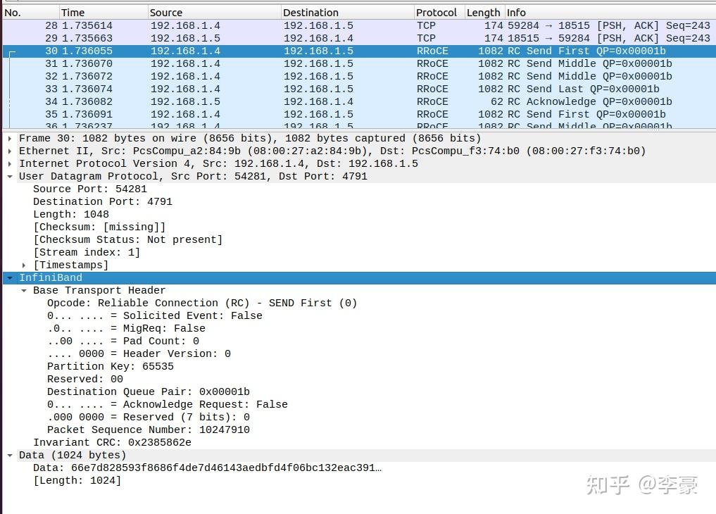 RDMA RoCE v2协议抓包分析 - 知乎