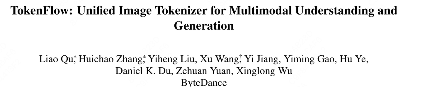 TokenFlow：用于多模态理解与生成的统一图像tokenizer - 知乎
