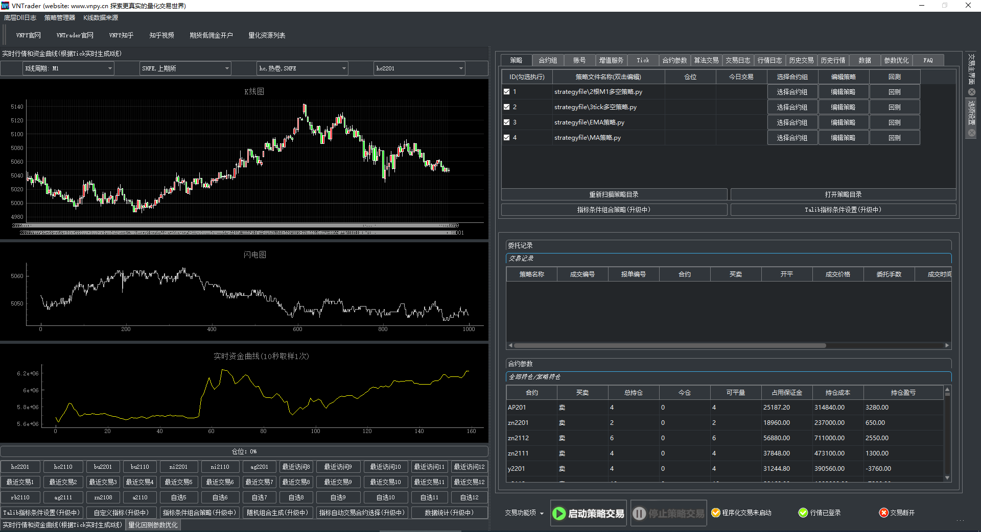 VNPY官方发布VNTrader，VNPY性能大幅提升，python的便捷,C++性能加持， 期货CTP接口Python和PyQT框架 - 知乎